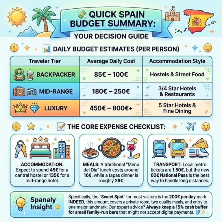 Spain Travel Budget Guide 2026 | Complete Cost List